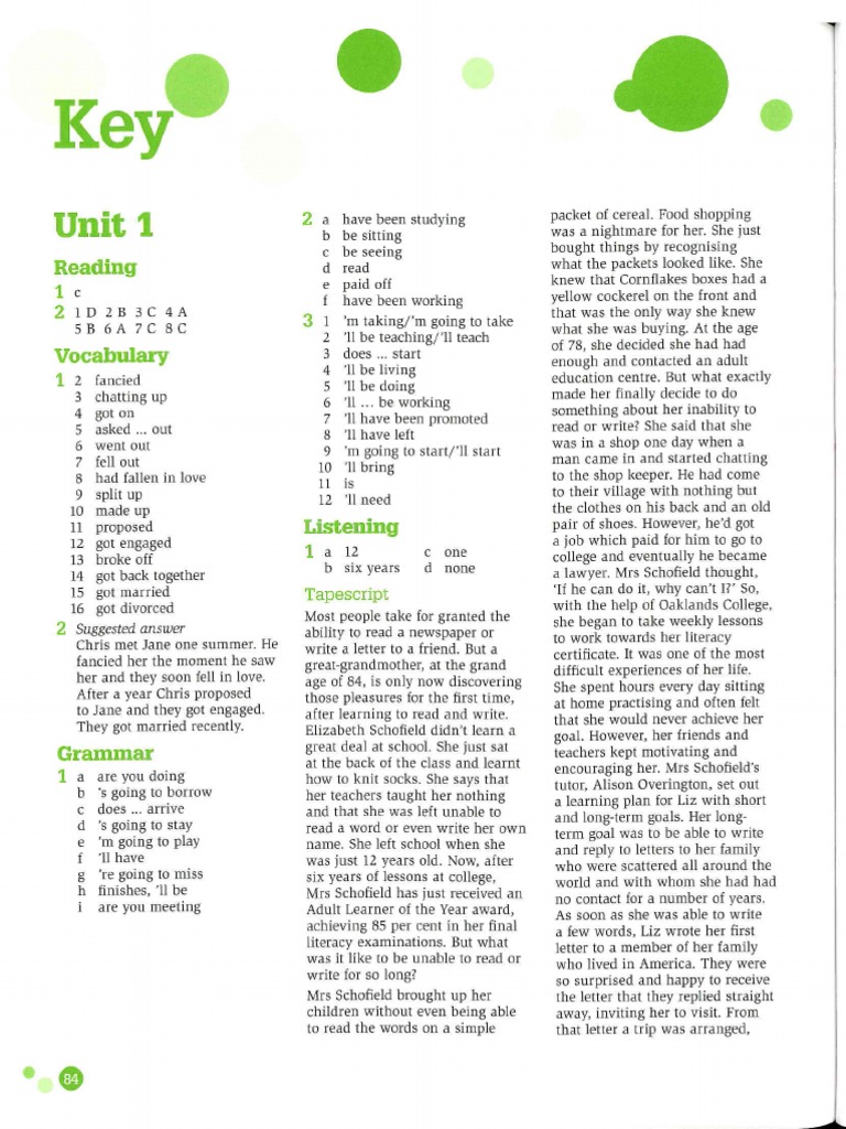 FCE Result WB - Answer Key | PDF