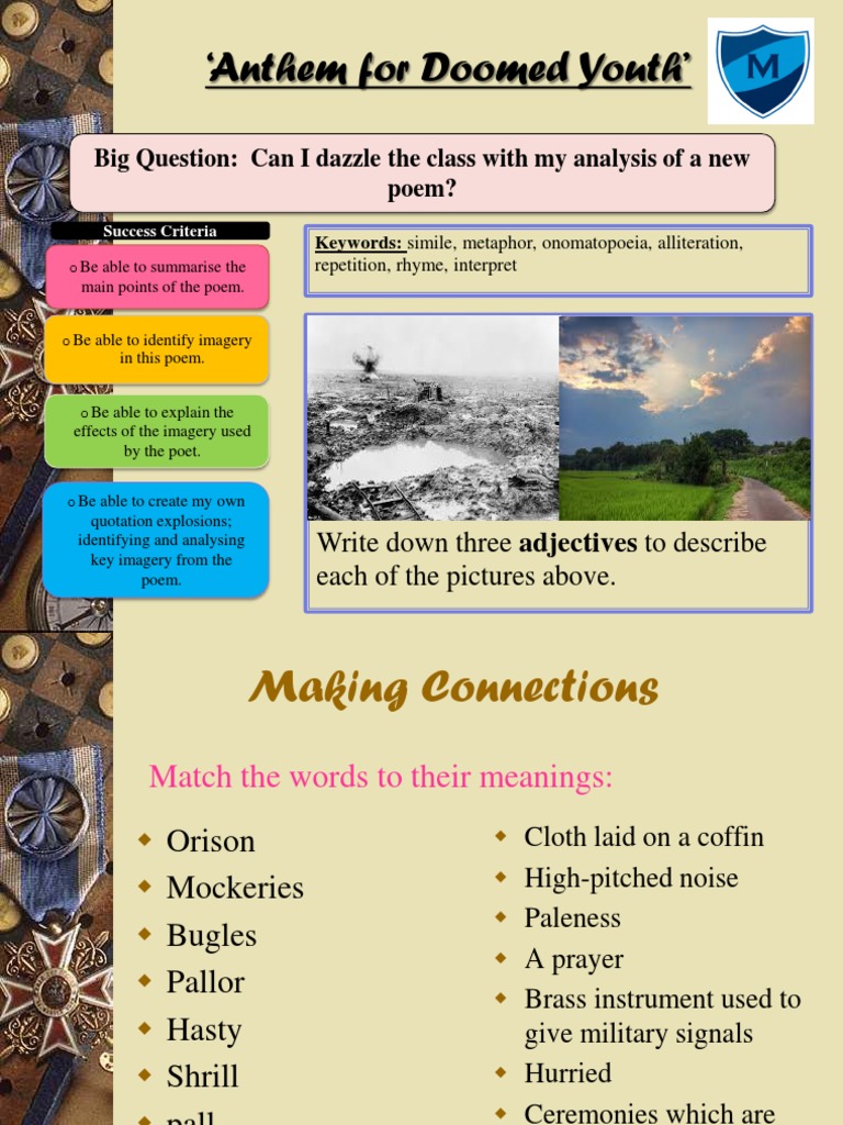 Anthem For Doomed Youth | PDF | Poetic Devices | Metaphor