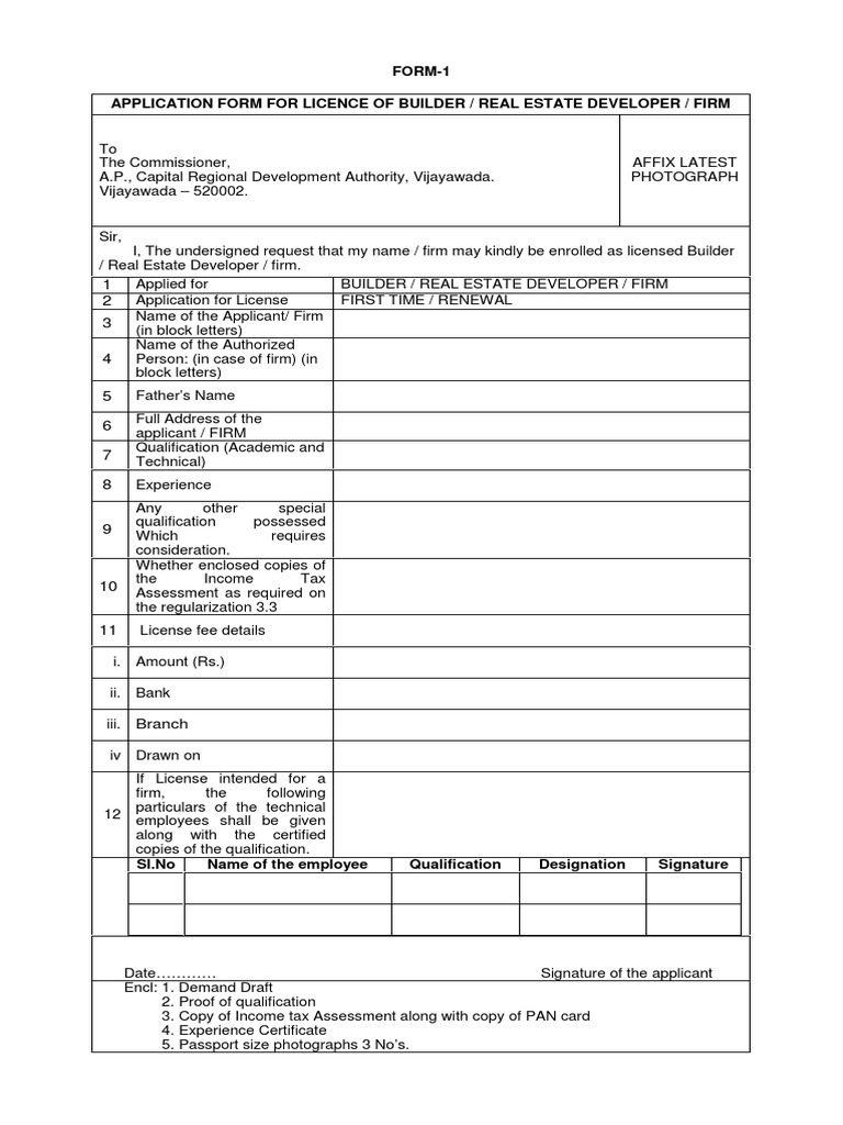 Builder Licence Application Form | PDF | License | Notary Public