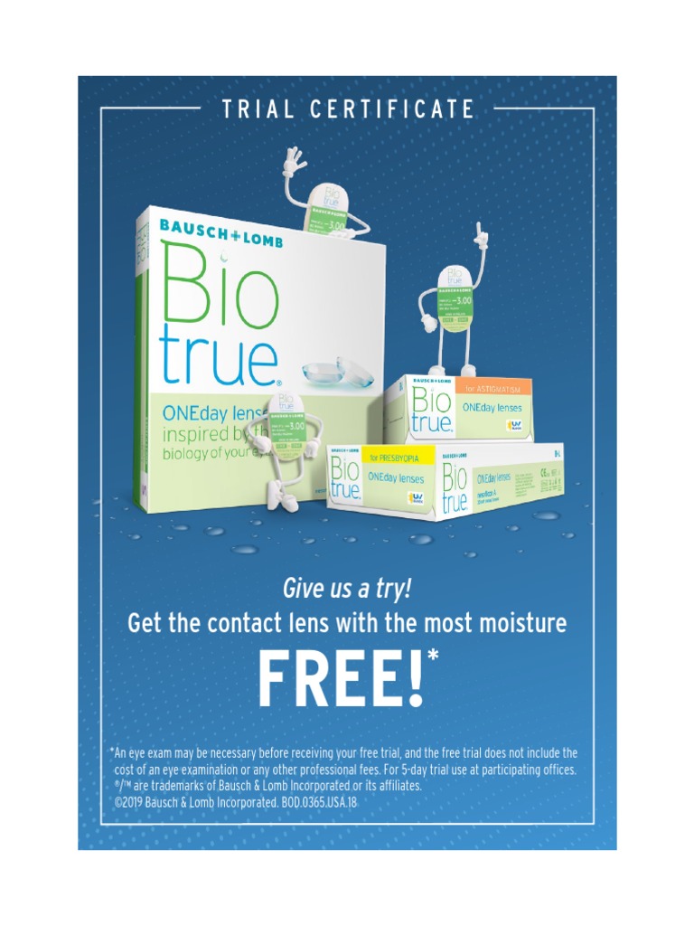 BOD 9518 Trial Certificate | PDF