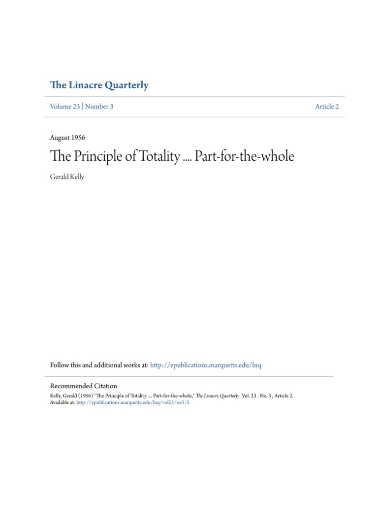 The Principle of Totality | PDF | Reason | Experiment
