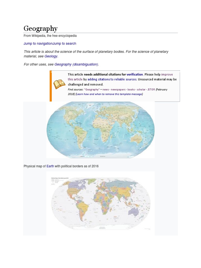 Geography: Jump To Navigationjump To Search | PDF | Geography | Natural ...