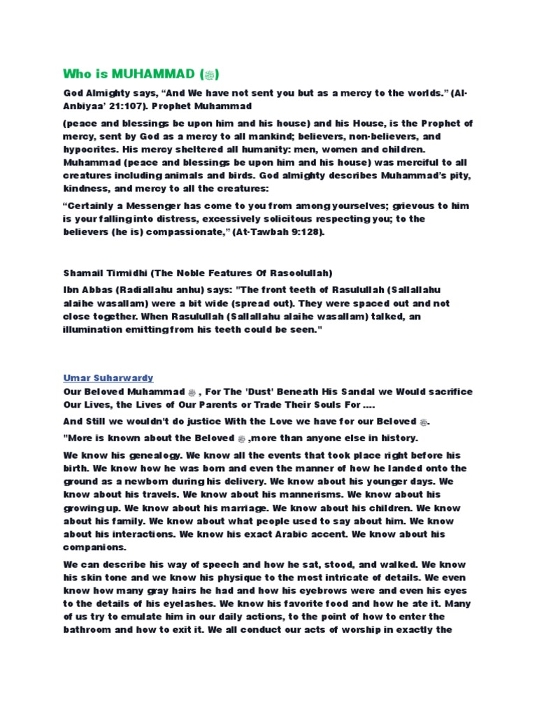 Who Is Muhammad | PDF | Hadith | Muhammad