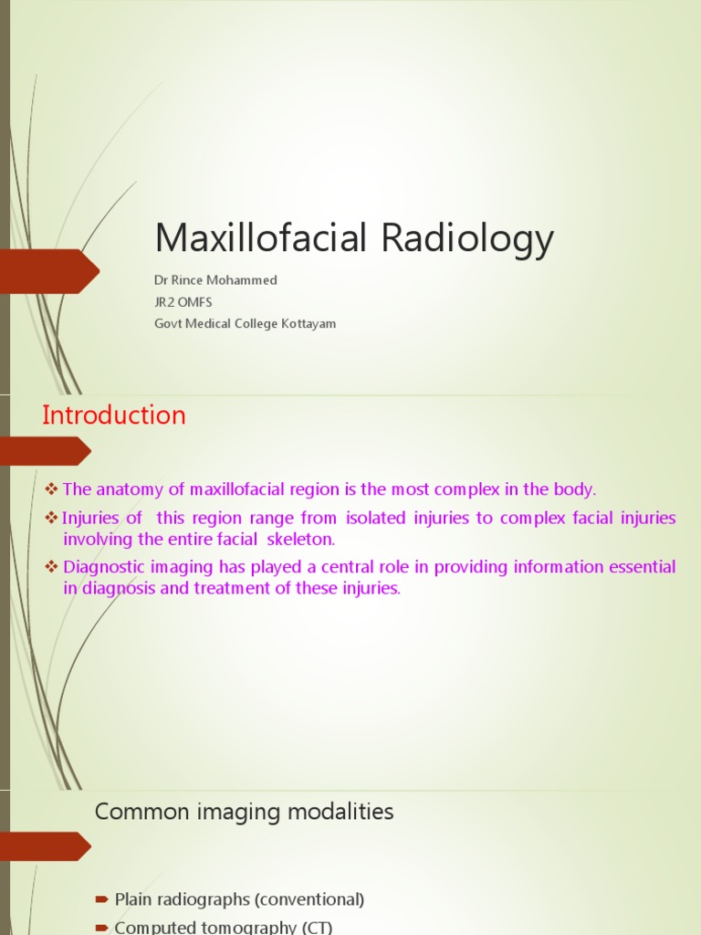 Maxillofacial Radiology Imaging Guide | PDF | Skull | Medical Imaging