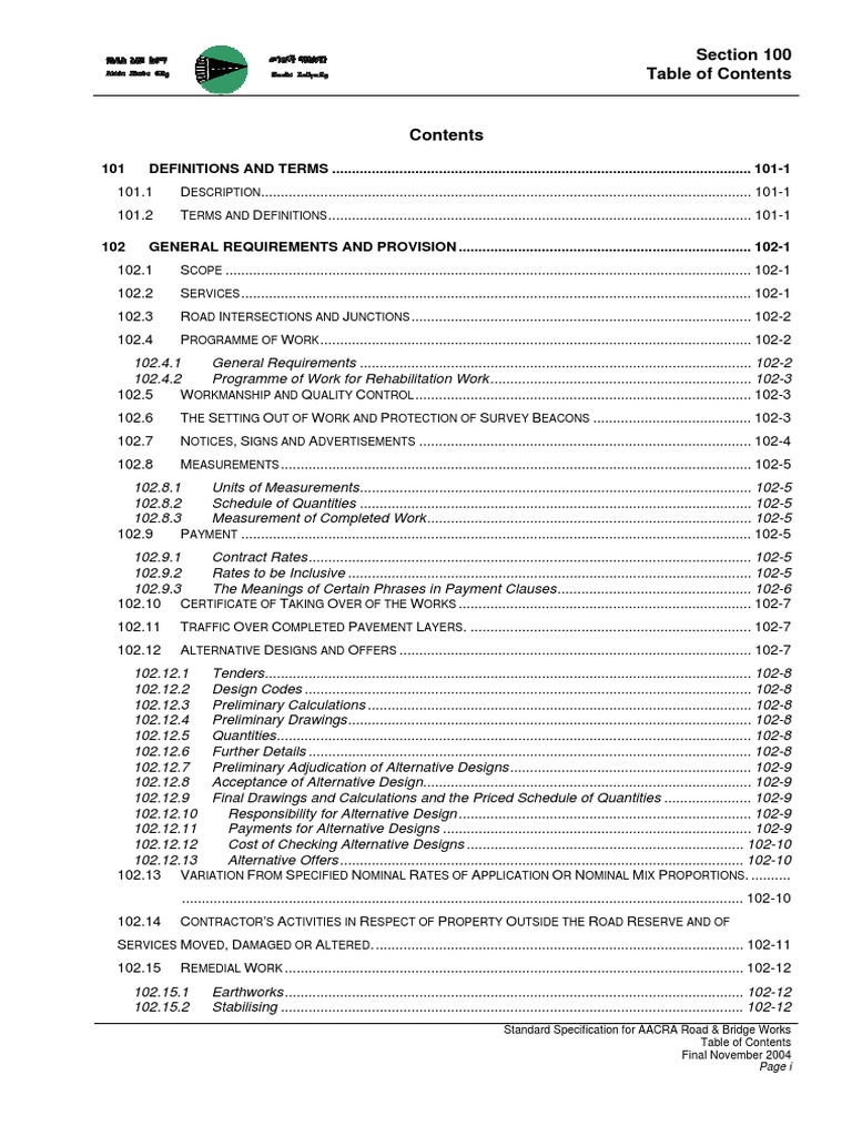 Aacra Spec | PDF | Road | Road Surface