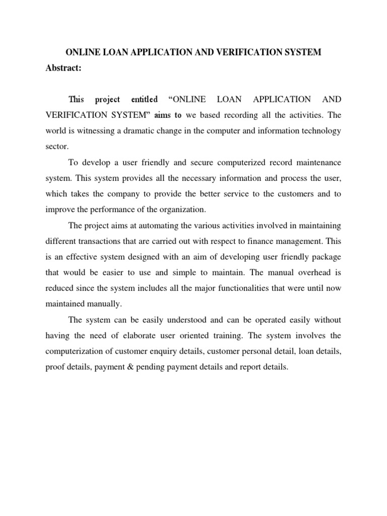 Loan Management | PDF | Databases | Automation