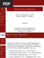 Number Theory: Applications: Slides by Christopher M. Bourke Instructor: Berthe Y. Choueiry ...