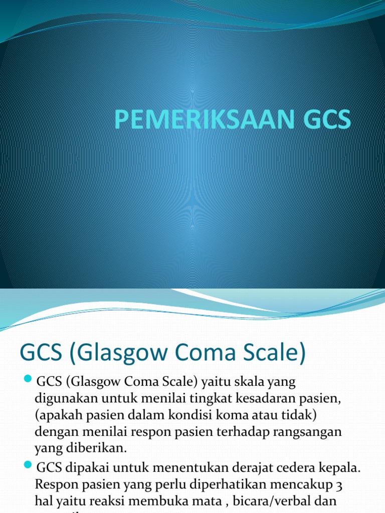 Pemeriksaan GCS | PDF