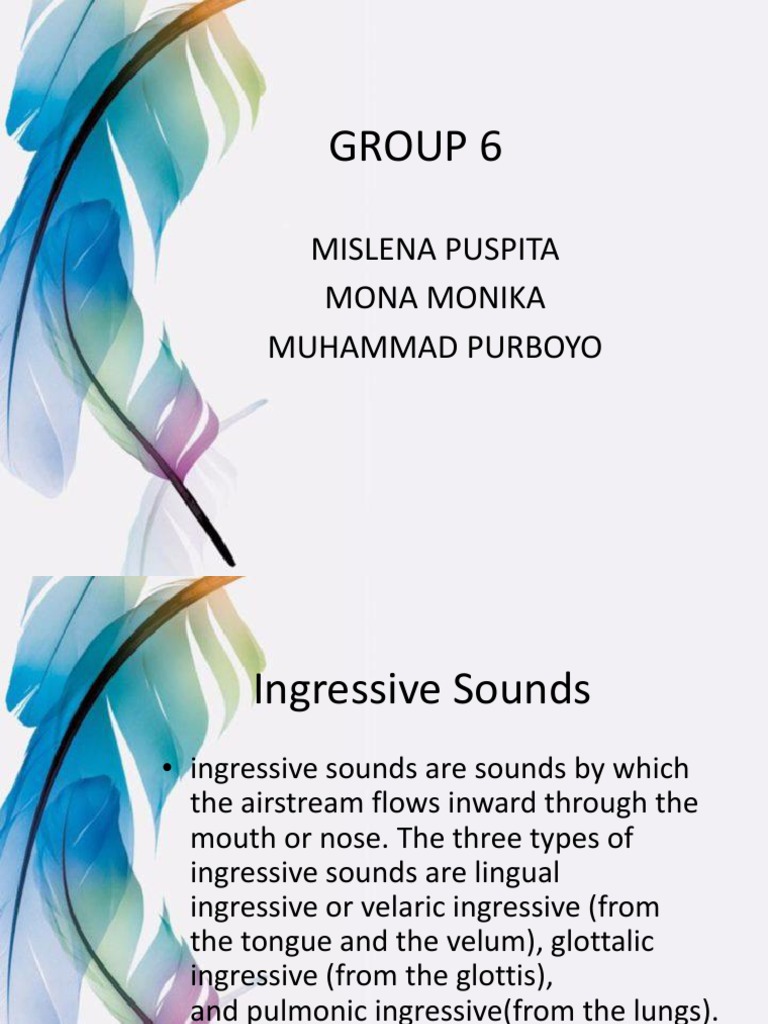 Ingressive & Egressive Sounds | PDF