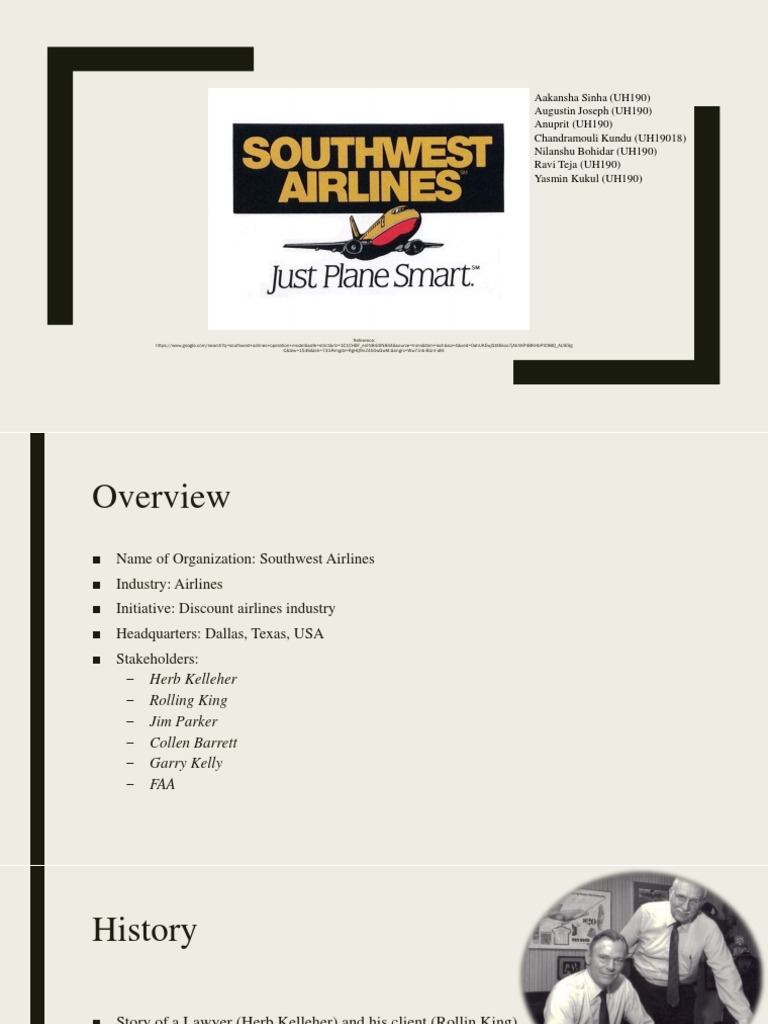 Southwest Airlines: Business Model Insights | PDF | Southwest Airlines ...