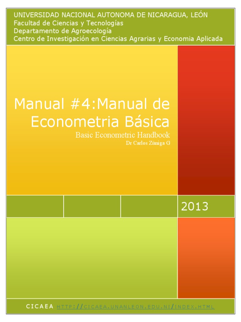 Basic Econometrics Handbook An Introduction To The Fundamental