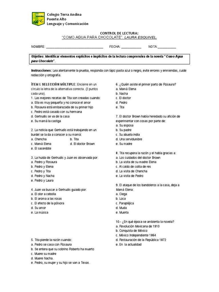 Como Agua para Chocolate | PDF