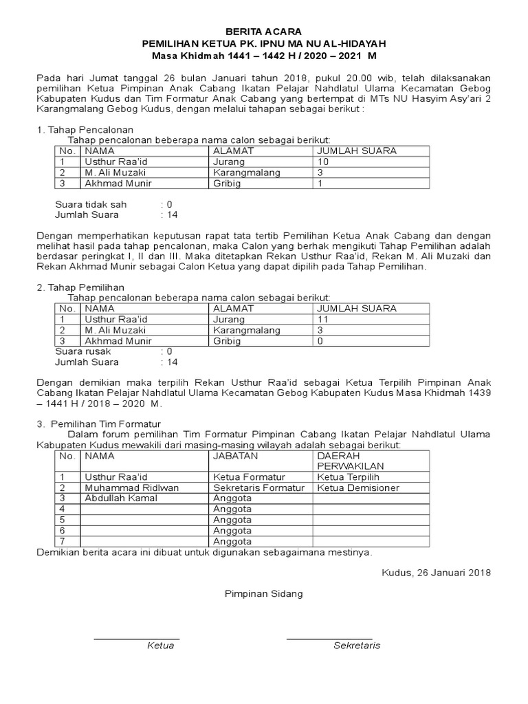 Contoh Surat2 Pengajuan SP IPNU | PDF