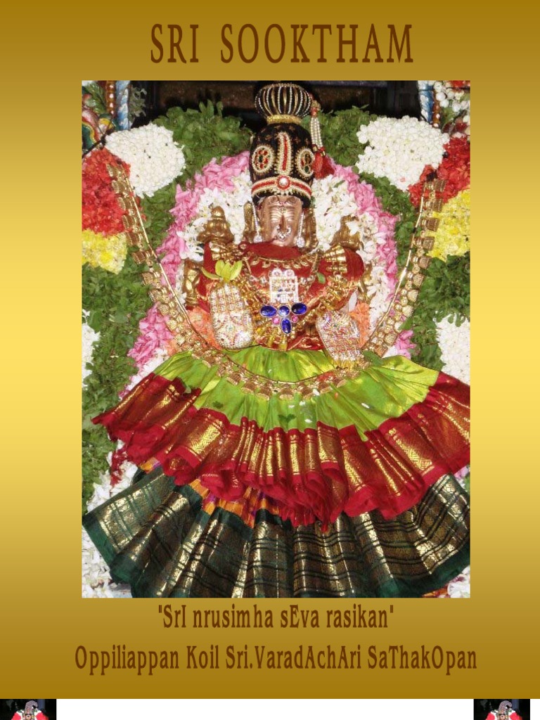 Sri Suktam | PDF | Sri | Hindu Literature