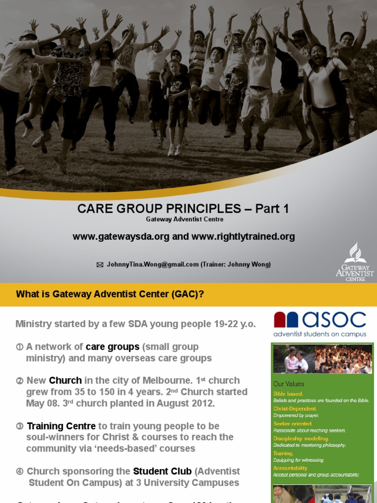 Care Group Principles for SDA Outreach | PDF | Seventh Day Adventist ...