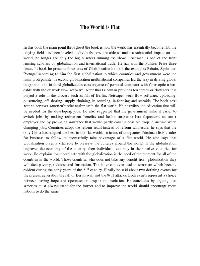 World Is Flat | PDF | Globalization | Economies