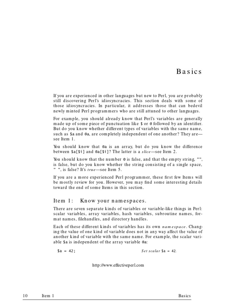 Basics: Item 1: Know Your Namespaces | PDF | Variable (Computer Science) | Boolean Data Type