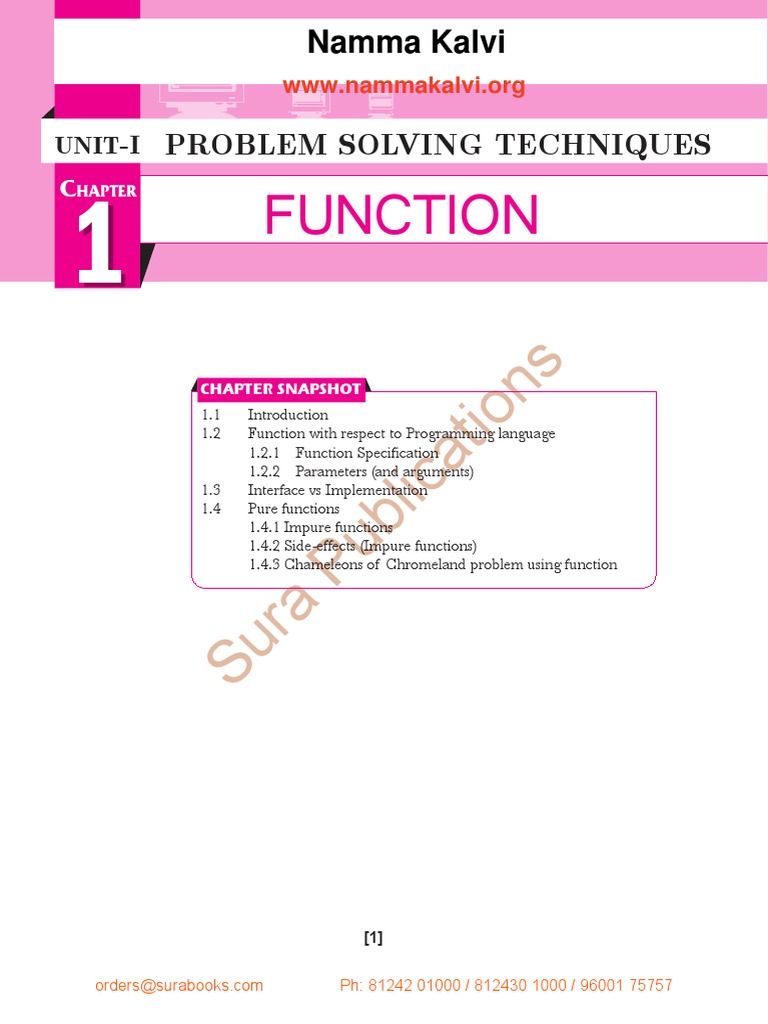 Namma Kalvi 12th Computer Science Unit 1 Sura Guide em | Download Free PDF | Parameter (Computer ...
