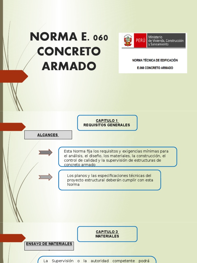 NORMA E. 060 Concreto Armado | Hormigón | Acero