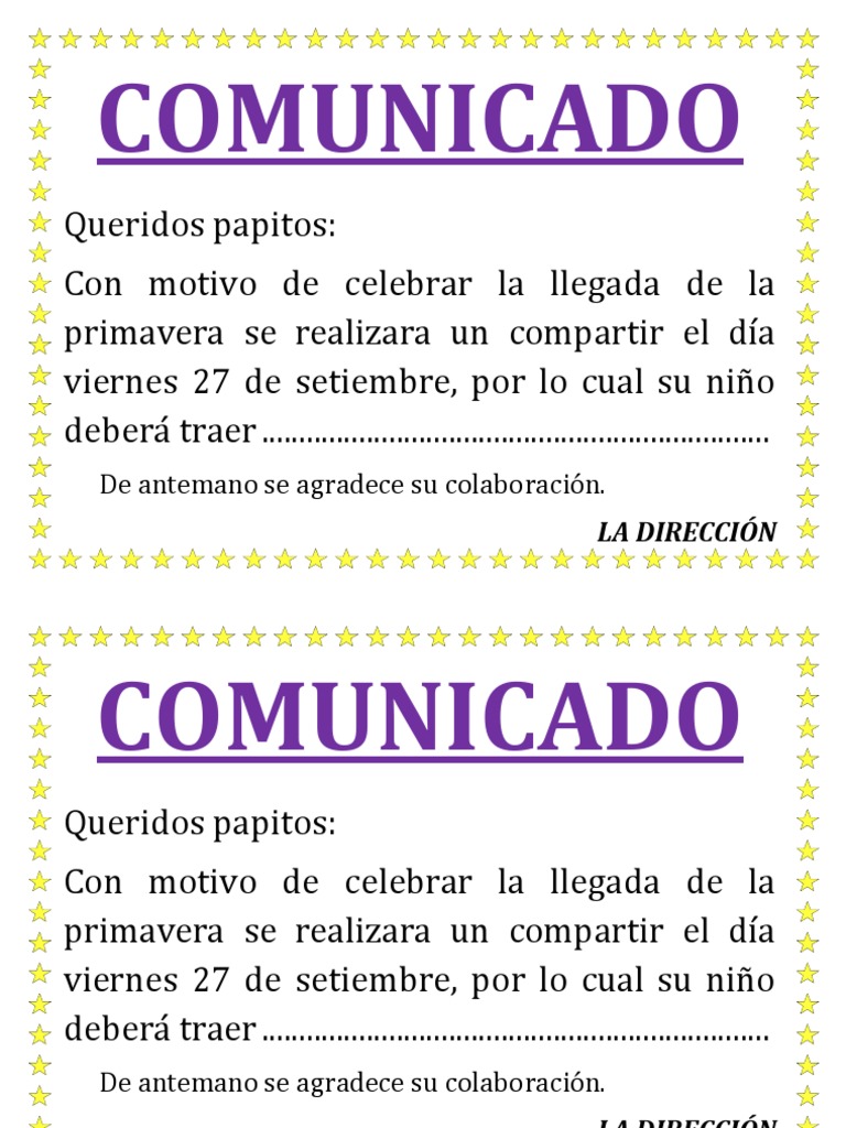 Comunicado | PDF