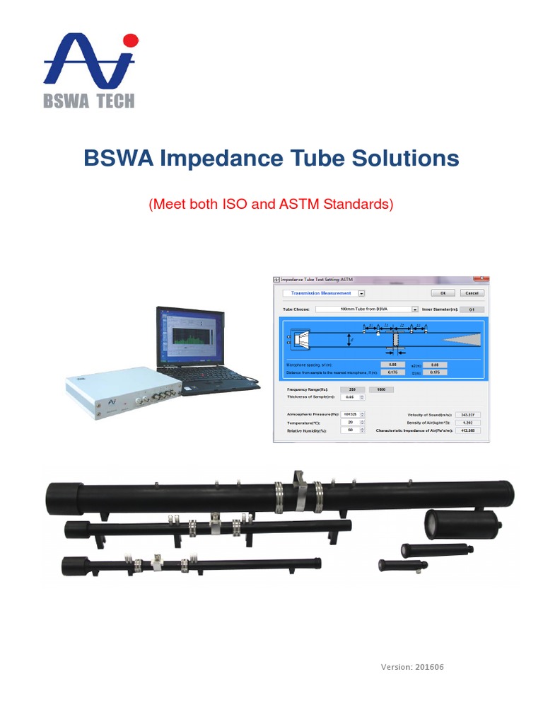 BSWA Impedance Tube Solutions-IsO&ASTM | PDF | Microphone | Loudspeaker