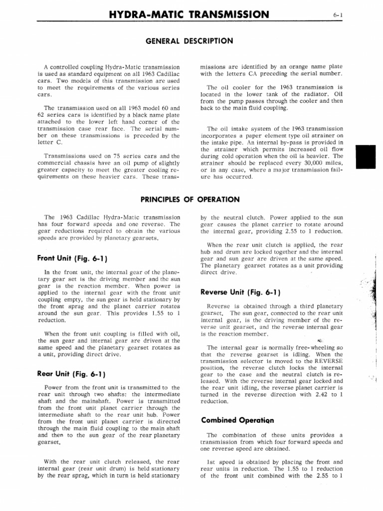 Hydra Matic Transmission | PDF | Transmission (Mechanics) | Clutch