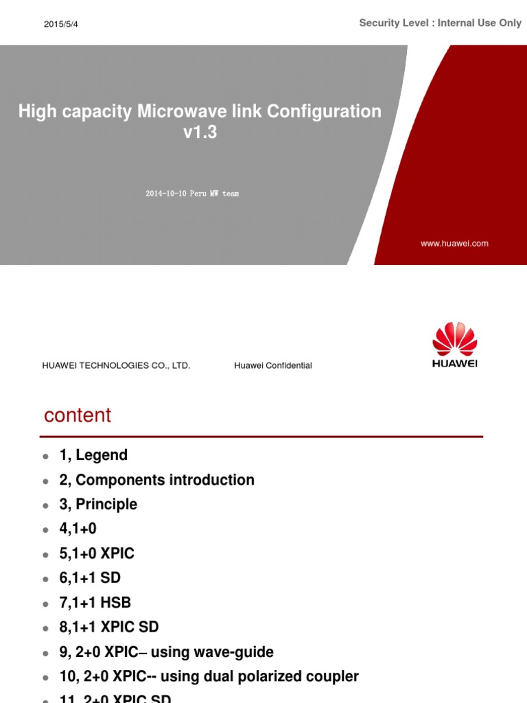 2+0 XPIC Microwave Link Configurations | PDF | Telecommunications ...