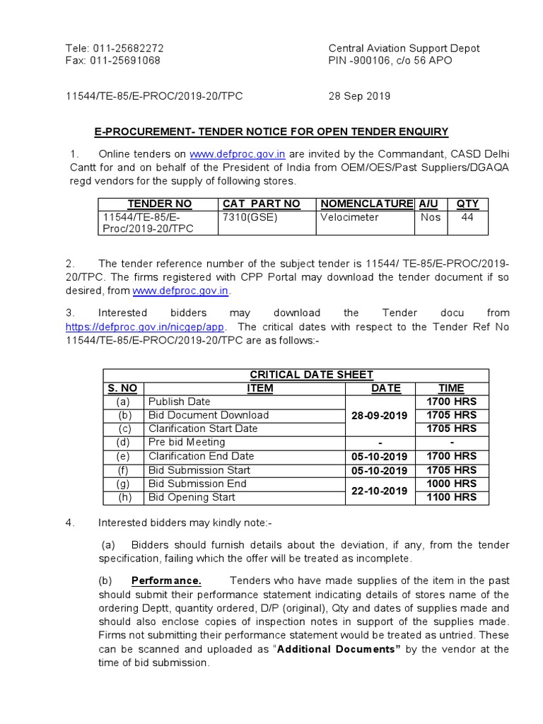 Tender Notice | PDF | Business