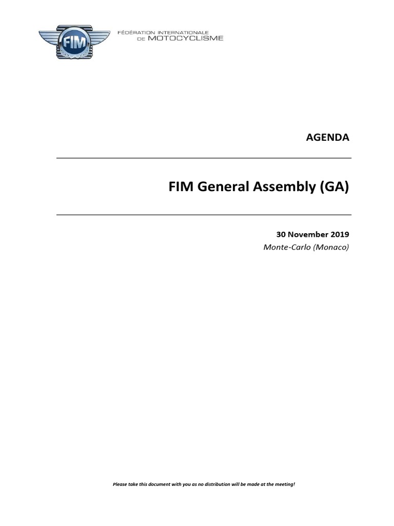2019 GENERAL ASSEMBLY Agenda Appendices EN PDF | PDF | Internal Audit ...