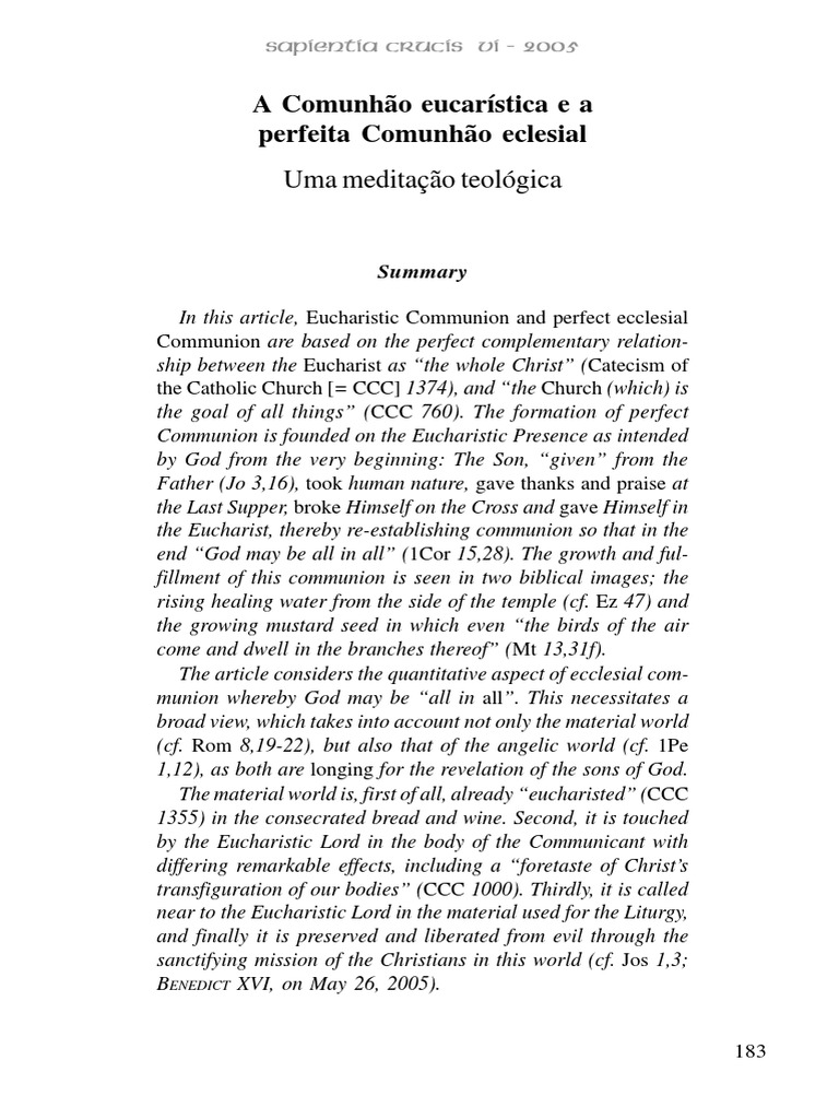 Teologia PDF | PDF | Eucharist | Theology