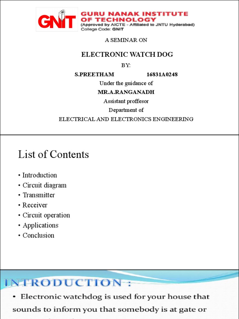 Electronic Watchdog Seminar | PDF