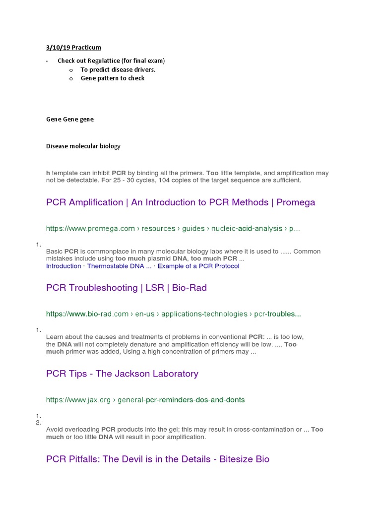PCR Amplification - An Introduction To PCR Methods - Promega | PDF ...