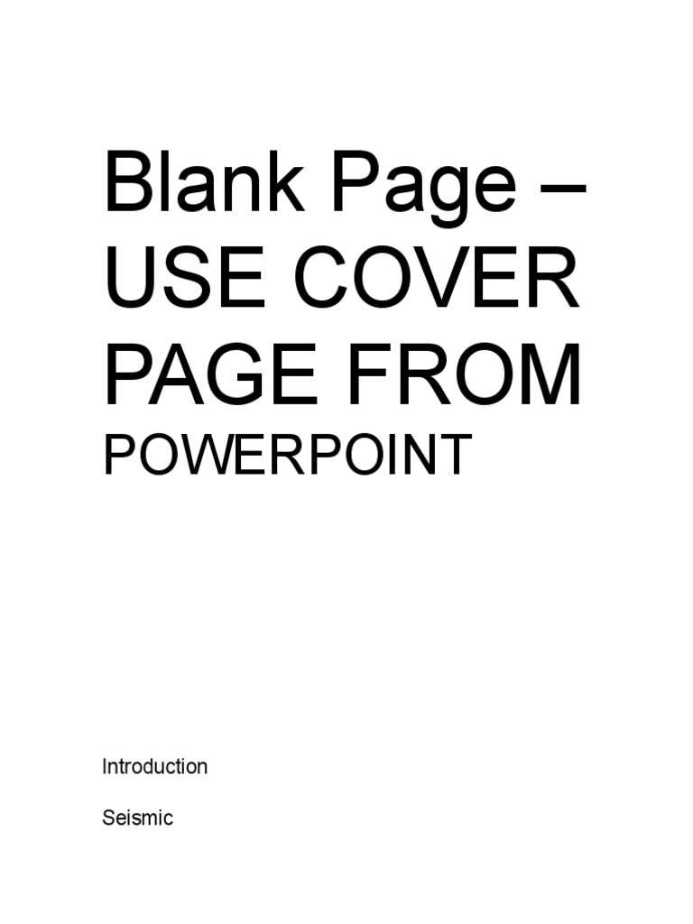 Blank Page - Use Cover Page From: Powerpoint | PDF | Reflection ...