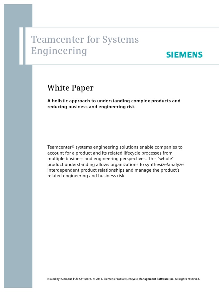 Teamcenter For Systems Engineering | PDF | Product Lifecycle | Systems ...