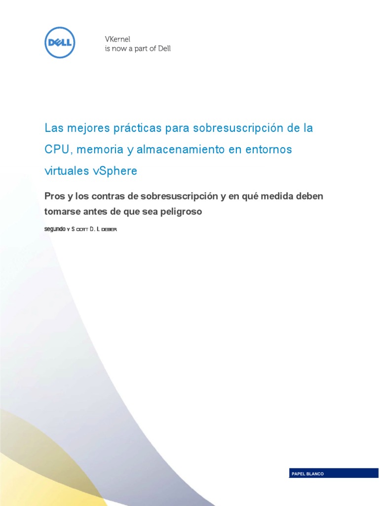 Best Practice Overcommitment VMware | PDF | Virtualización | Unidad ...