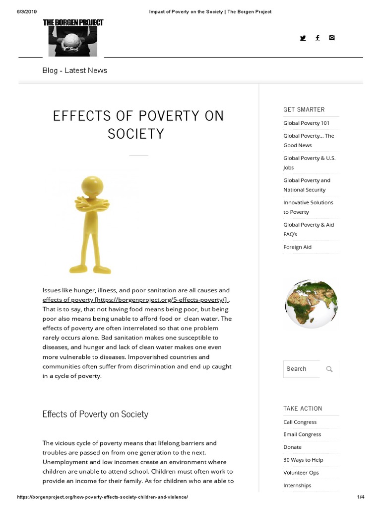 Effects of Poverty on Society | PDF | Poverty | Poverty & Homelessness