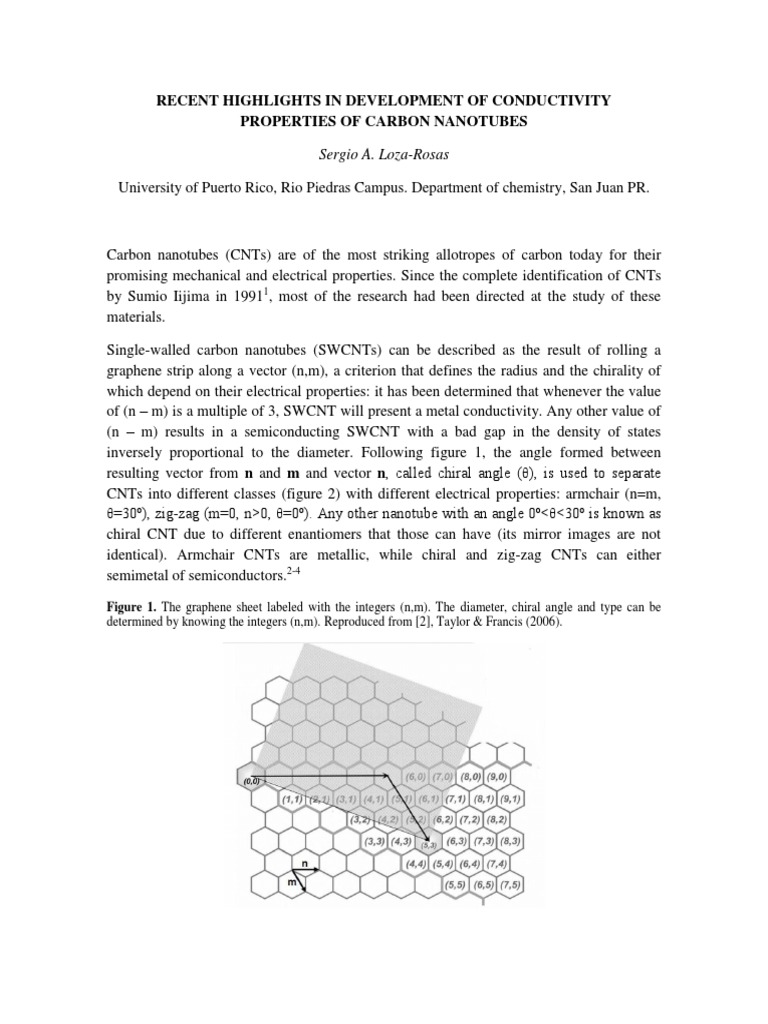 Chem Inorg 1 - Review Draft - SL Edit | PDF | Carbon Nanotube | Doping ...