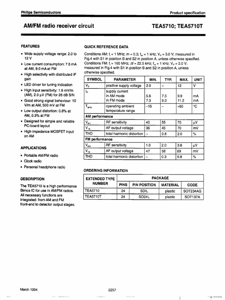 Tea 5710 | PDF