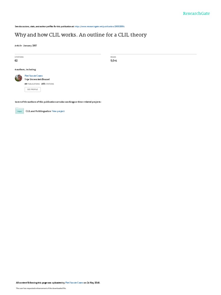 Why and How CLIL Works | PDF | Multilingualism | Second Language