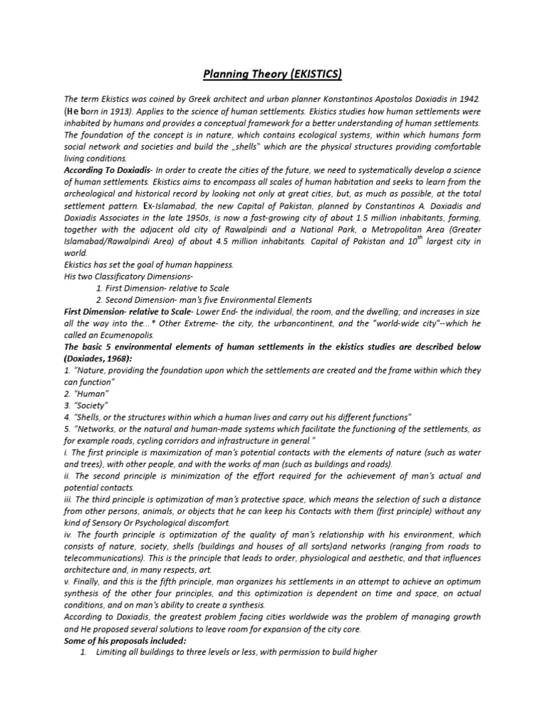 Ekistics | PDF | Human | Business