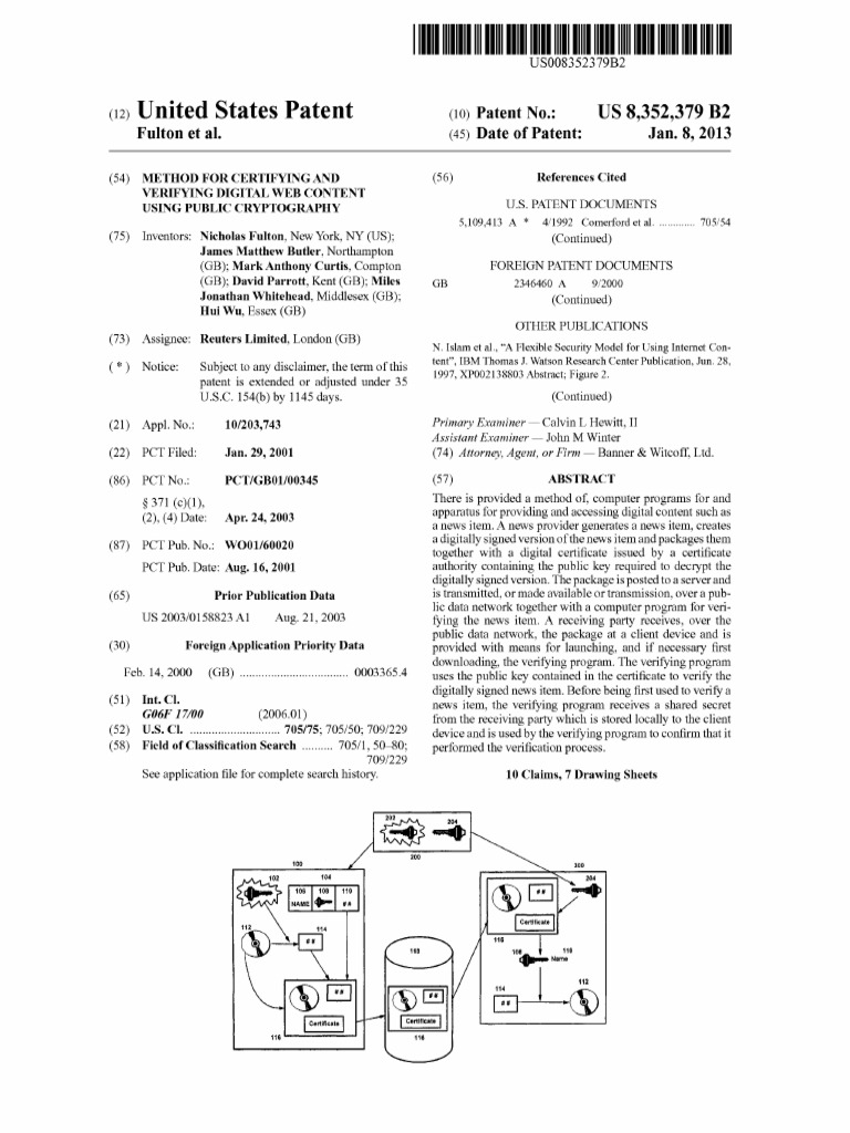 United States Patent: (10) Patent No.: US 8,352,379 B2 | Download Free ...