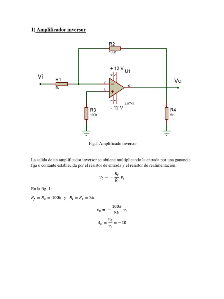 Amplificador Inversor | PDF