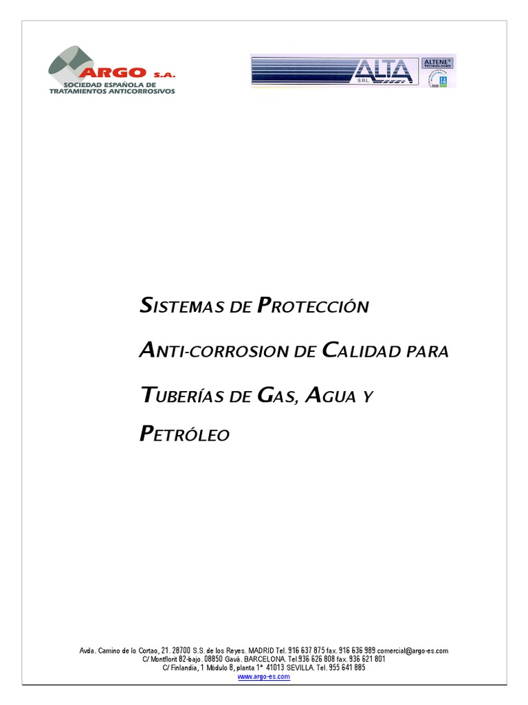 Sistemas ALTENE: Protección Anticorrosión | PDF | Adhesivo | Revestimiento