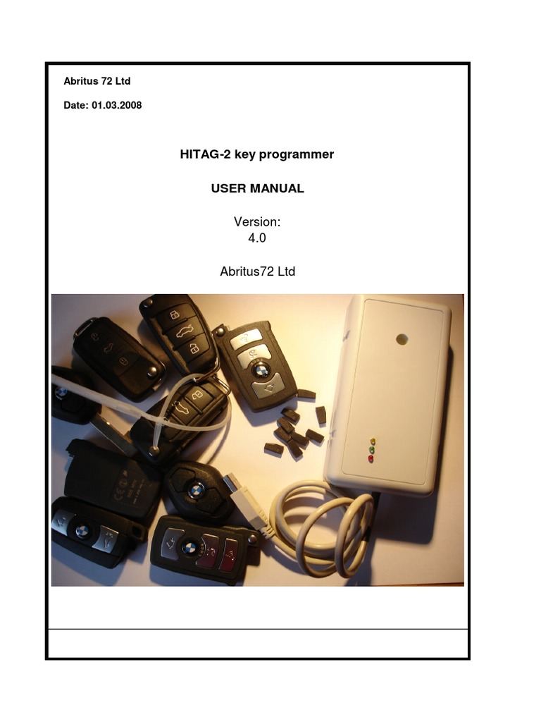 HITAG-2 Key Programmer PDF | PDF | Device Driver | Microsoft Windows