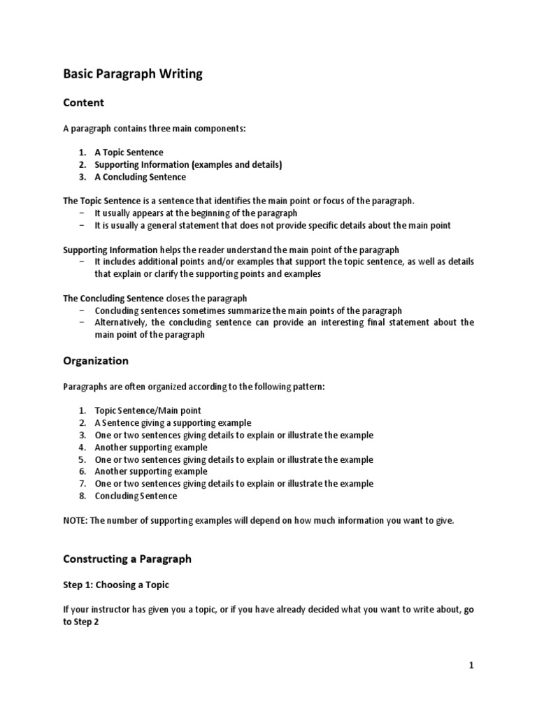 Paragraph Writing Overview & Practice | PDF | Paragraph | Question