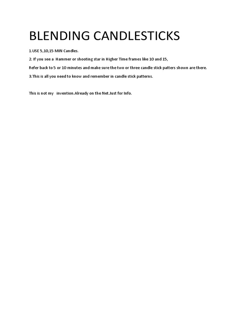 Candlestick Blending Techniques Guide | PDF