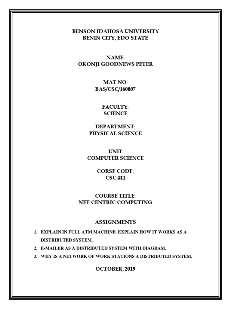 Atm Machine | Download Free PDF | Distributed Computing | Computer Network