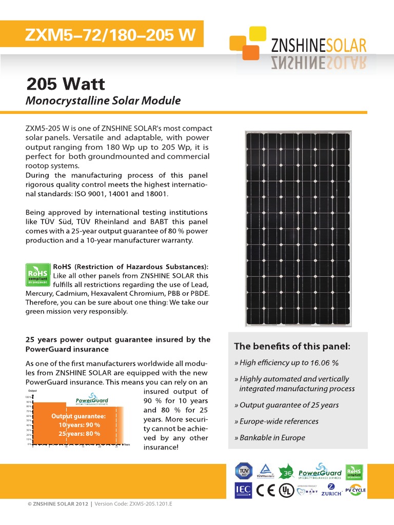 Solar Module Information | PDF | Solar Panel | Sustainable Technologies