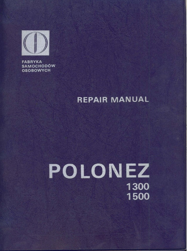 FSO Polonez 1300 1500 Repair Manual PDF | PDF