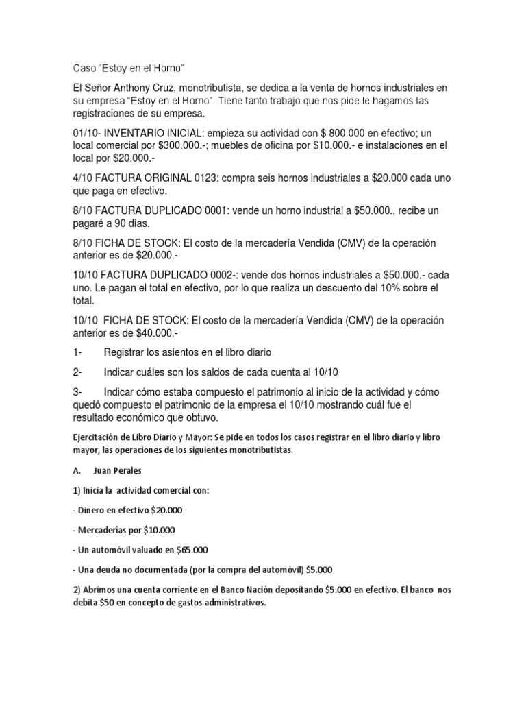 Ejercicios Sic Asientos | PDF | Efectivo | Cheque